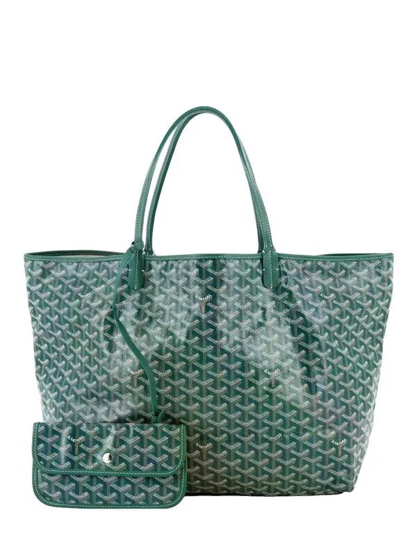 Goyard Saint Louis Coated Canvas Gm Tote Bag - Green