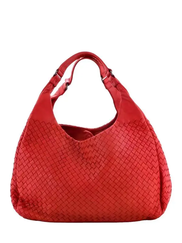 Bottega Veneta Campana Intrecciato Nappa Large Hobo Bag - Red