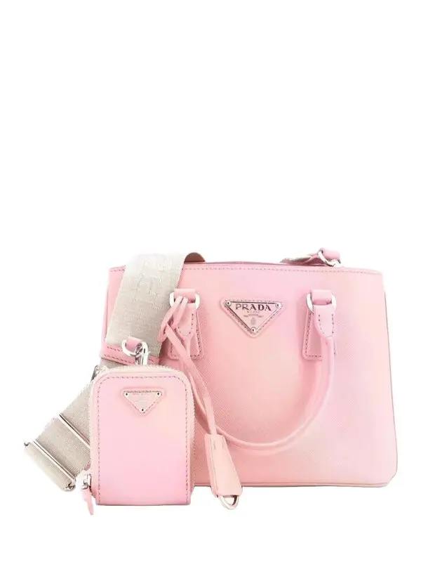 Prada Re-edition Galleria Saffiano Leather Micro Tote - Pink