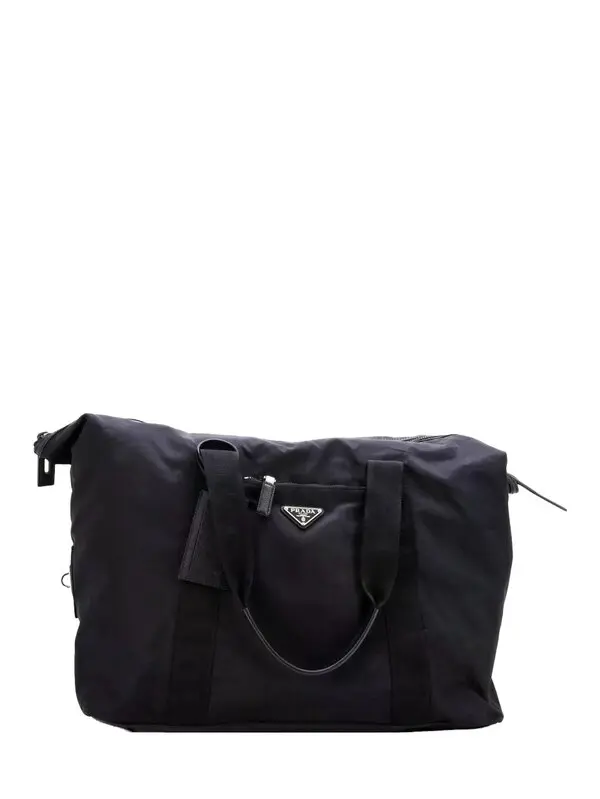 Prada Weekend Duffle Bag Tessuto Large Travel Bag - Black