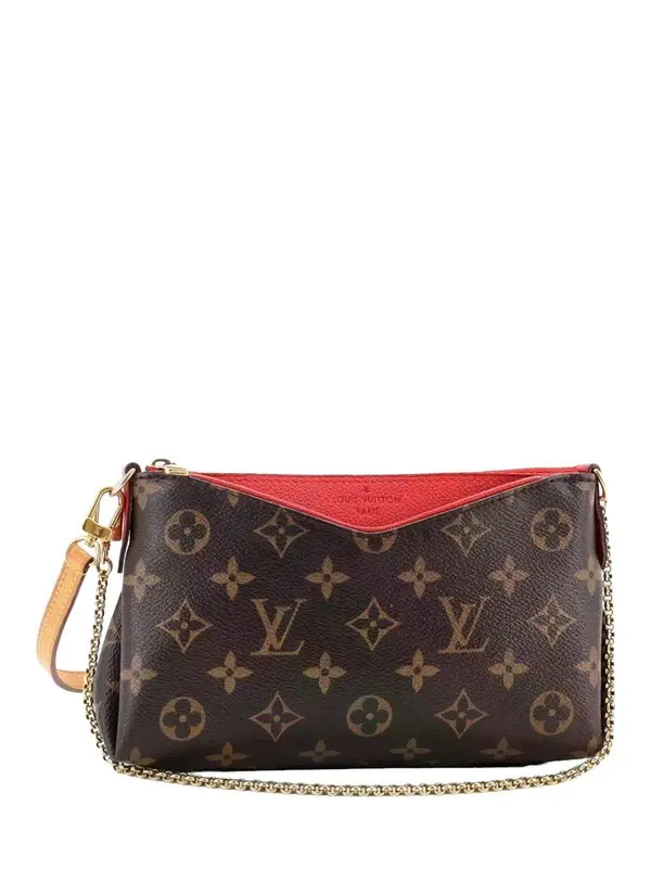 LOUIS VUITTON Pallas Monogram Canvas Clutch - Brown