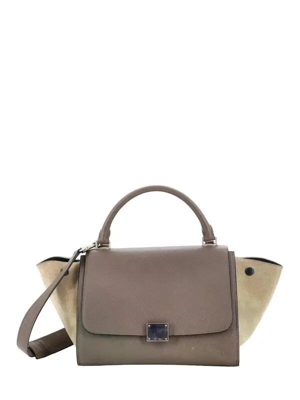 Celine Trapeze Bag Small Satchel Leather - Grey