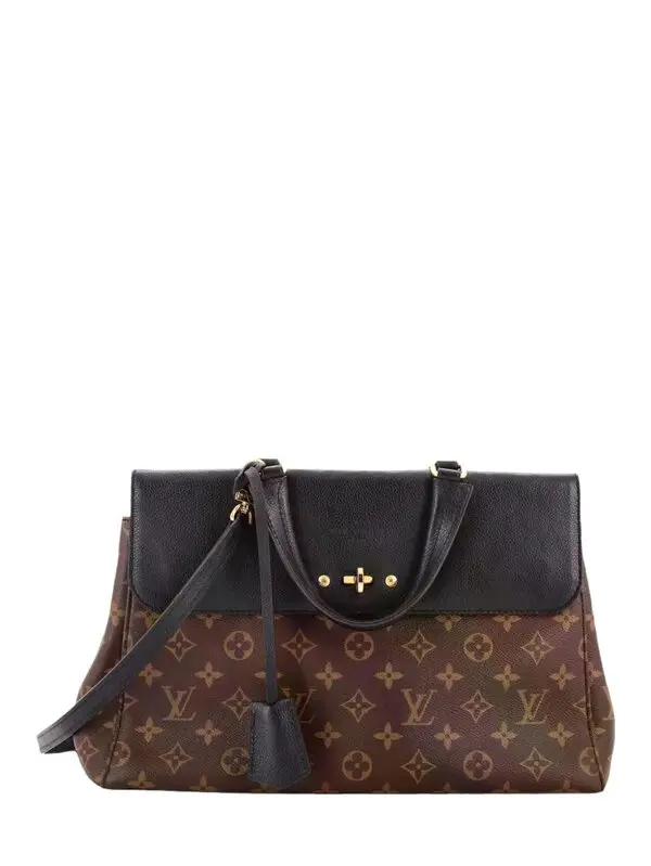 LOUIS VUITTON Venus Handbag Monogram Canvas And Leather Satchel - Black