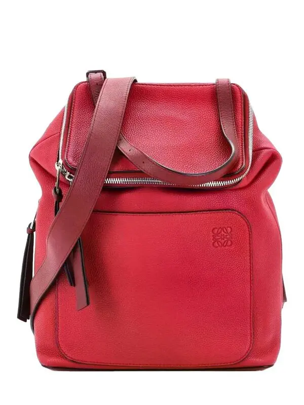 Loewe Goya Small Leather Backpack - Red