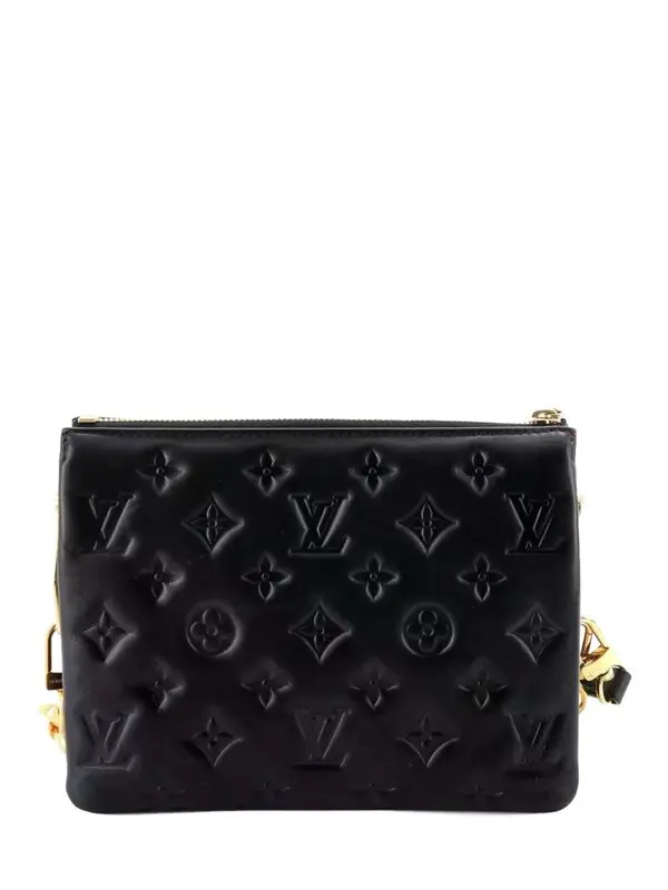 LOUIS VUITTON Coussin Bb Crossbody Bag Monogram Embossed Lambskin - Black