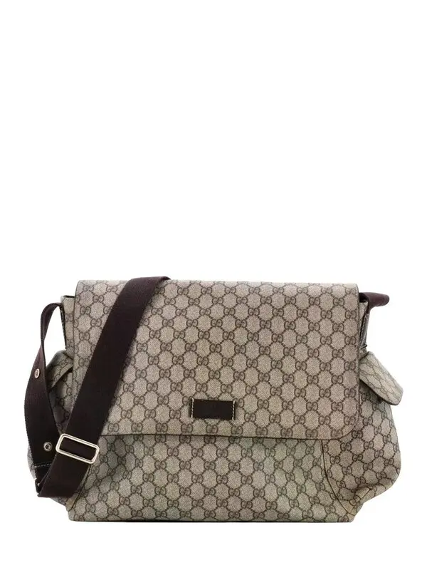 Gucci Gg Coated Canvas Crossbody Diaper Bag - Brown