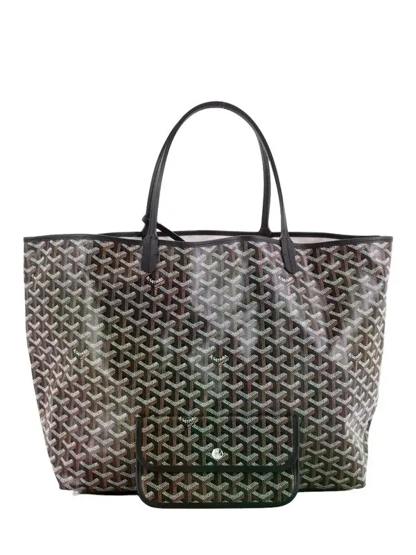 Goyard Saint Louis Coated Canvas Gm Tote Bag - Black