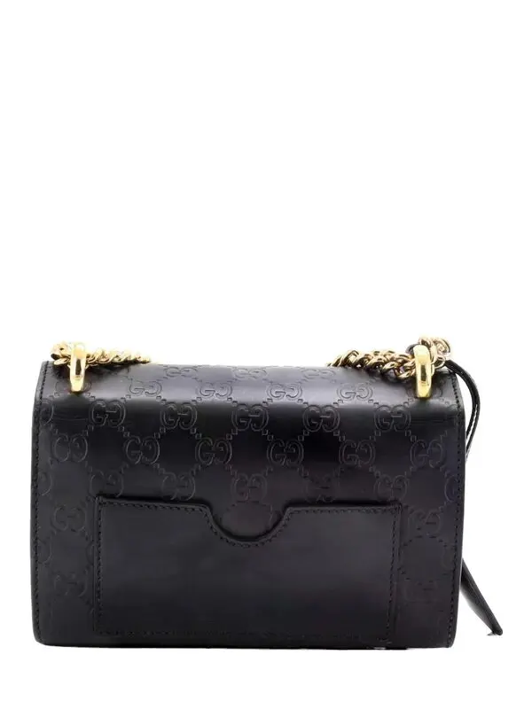 Gucci Padlock Shoulder Bag Sisma Leather Small - Black