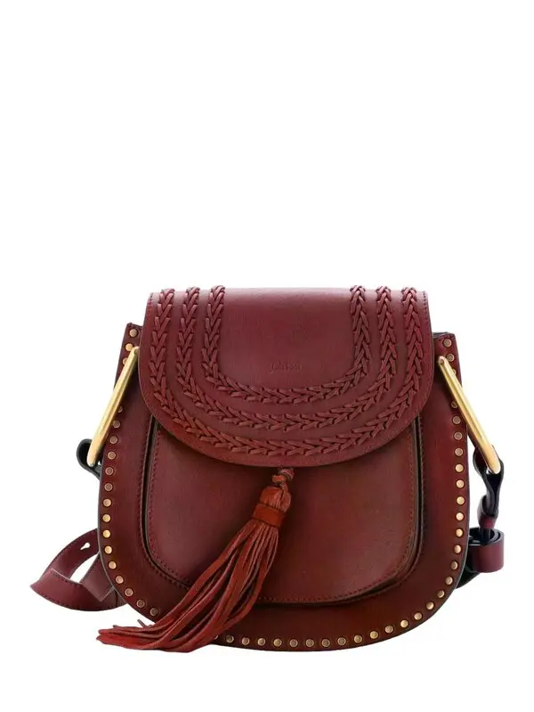 Chloé Hudson Whipstitch Small Crossbody Bag - Red