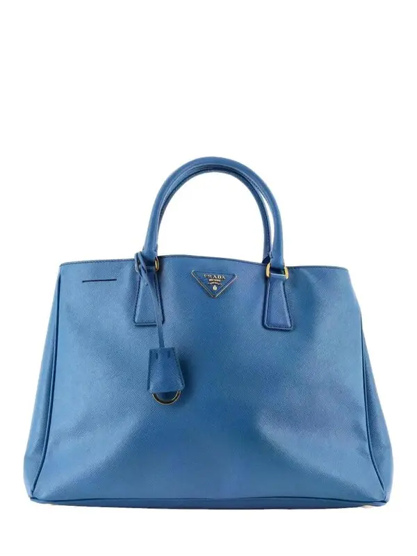 Prada Lux Saffiano Leather Large Tote Bag - Blue
