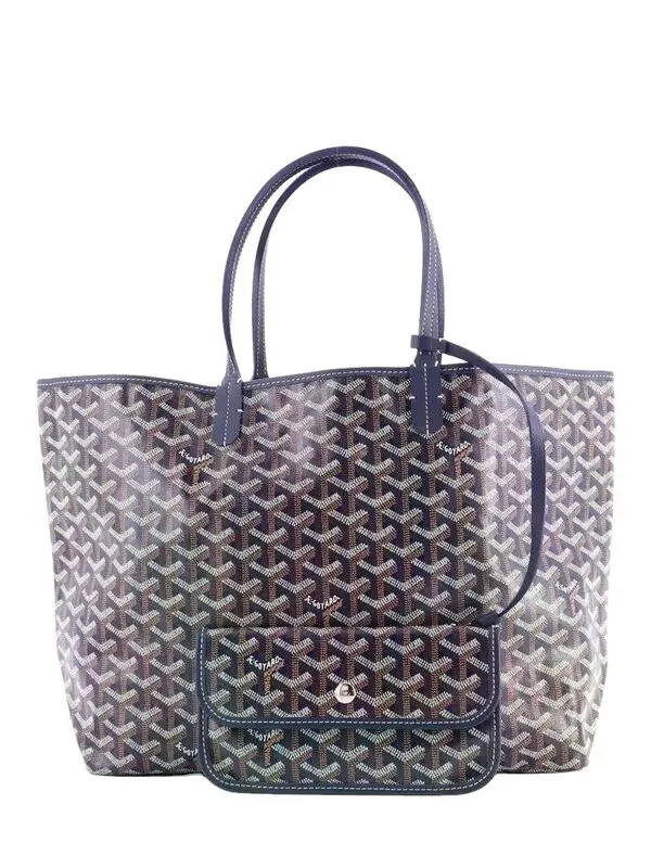 Goyard Saint Louis Coated Canvas Pm Tote Bag - Blue
