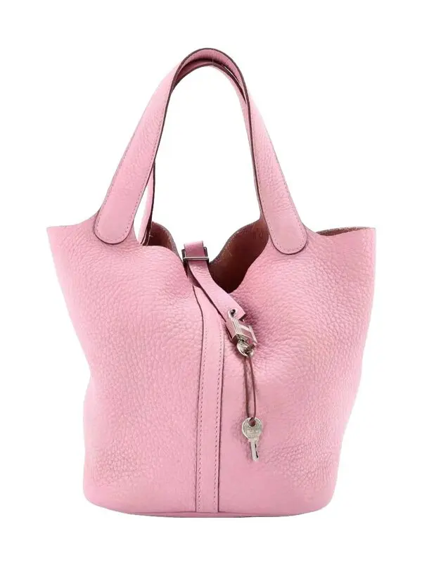 Hermès Picotin Lock Clemence Mm Bucket Bag - Pink