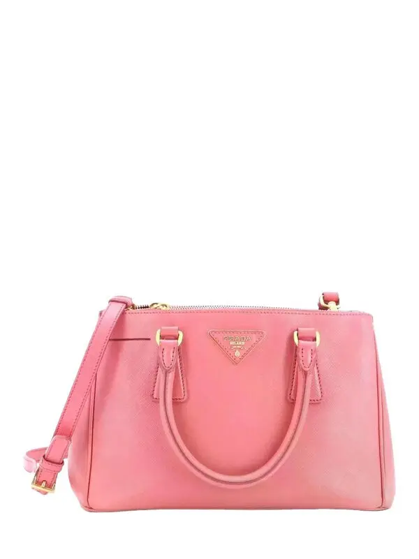 Prada Saffiano Leather Small Tote Bag - Pink