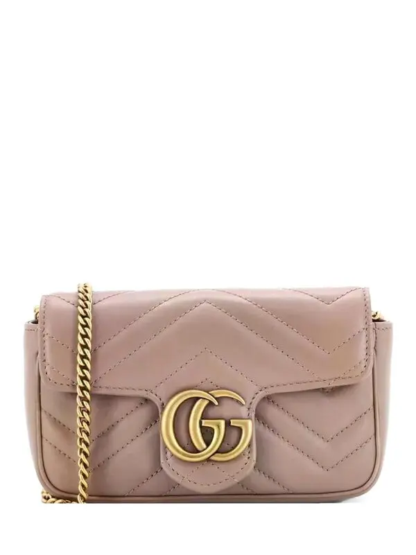 Gucci Gg Marmont Flap Super Mini Crossbody Bag - Neutrals