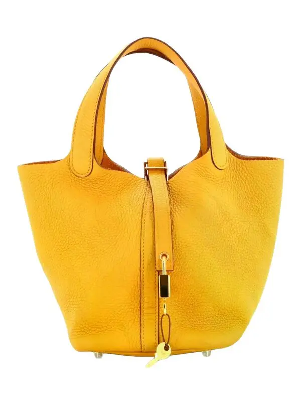Hermès Picotin Lock Clemence Pm Bucket Bag - Yellow