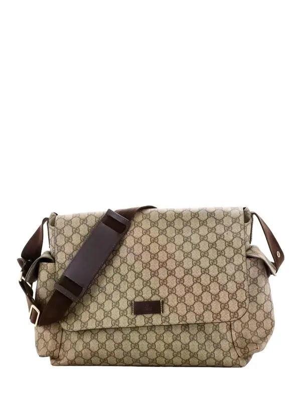 Gucci Gg Coated Canvas Crossbody Bag - Brown