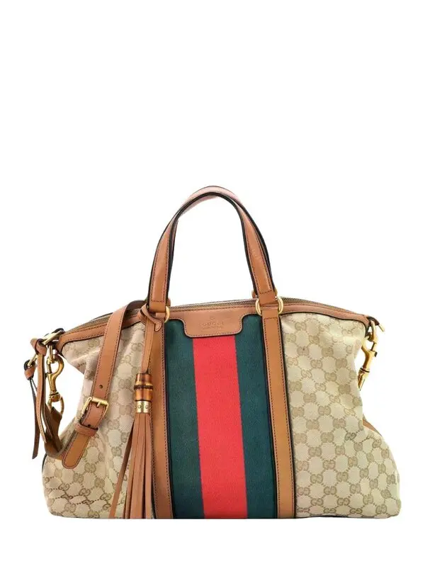 Gucci Rania Convertible Top Handle Medium Tote Bag - Brown