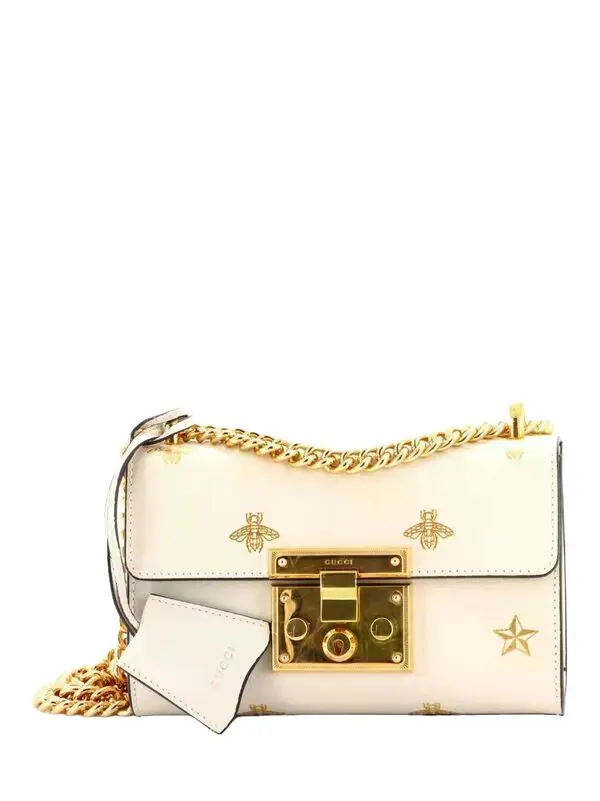 Gucci Padlock Printed Small Shoulder Bag - White