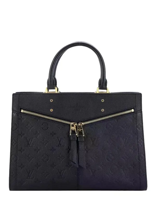 LOUIS VUITTON Sully Mm Tote Monogram Empreinte Leather Satchel - Black