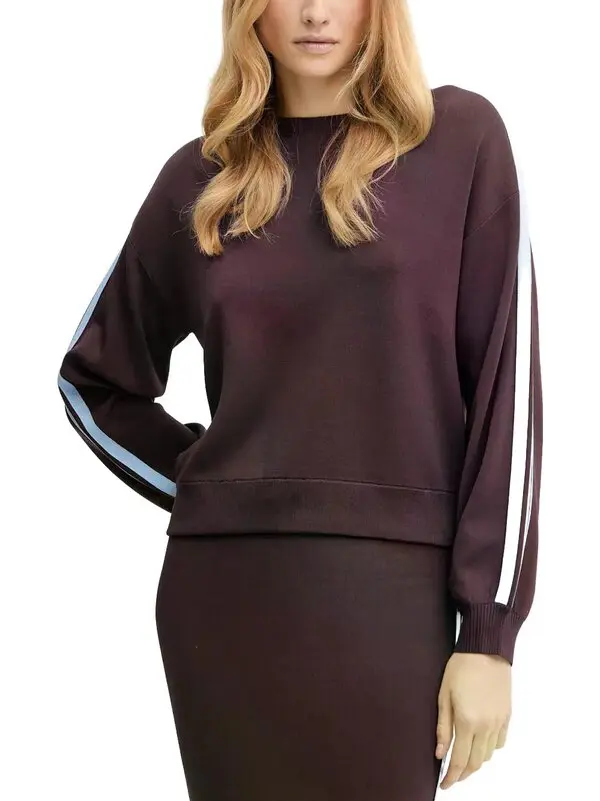 Pinko Stripe Detail Sweatshirt - Brown