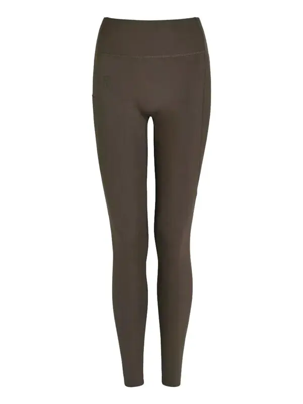 On Logo-detail Leggings - Brown