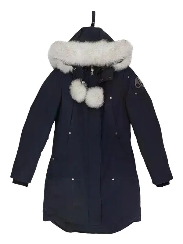 Moose Knuckles Hooded Parka Coat - Blue