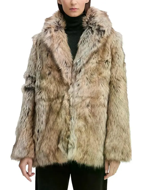 Zadig&Voltaire Faune Faux Fur Coat - Neutrals