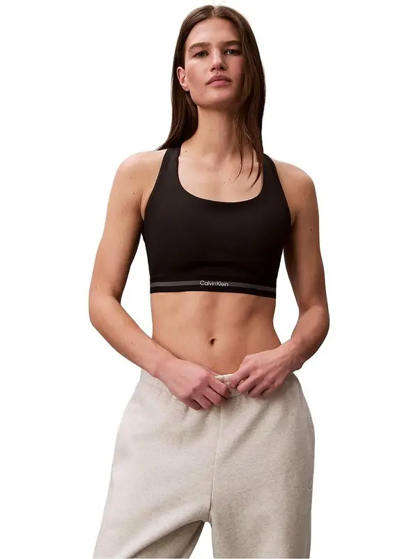 Calvin Klein Icon Sport Medium Impact Sports Bra - Black