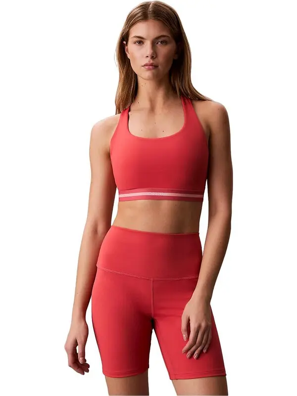 Calvin Klein Icon Sport Medium Impact Sports Bra - Wine Blossom