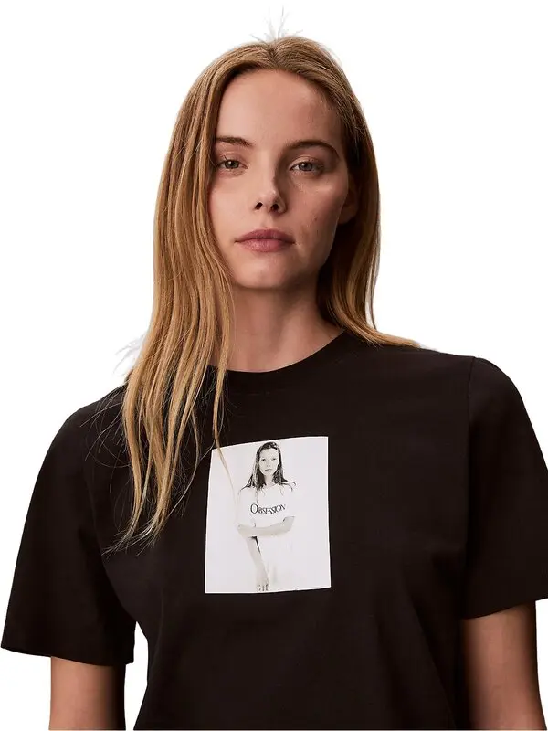 Calvin Klein Kate Moss Graphic T-shirt - Black