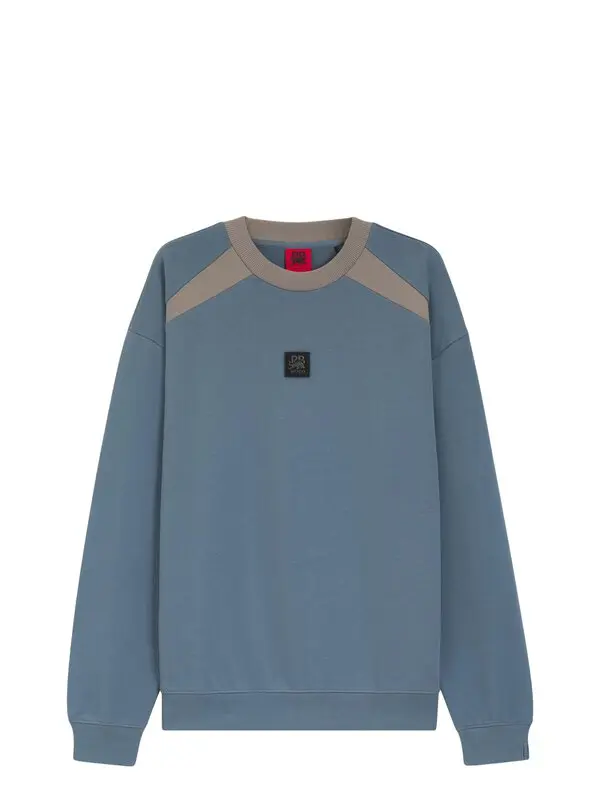 Hugo X Rb Cotton-terry Sweatshirt With Bull Motif - Dark Grey