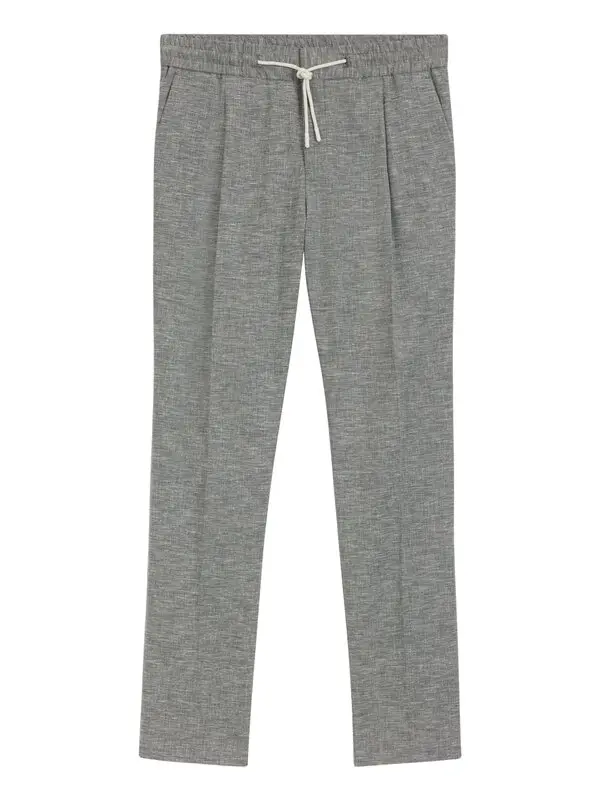 Hugo Slim-fit Performance Sharkskin Trousers - Dark Grey