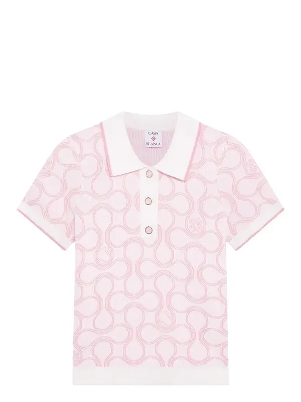 Casablanca Optic Drop Polo Shirt - Multicolor