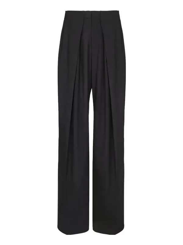 Balmain Knife-pleats Tailored Trousers - Black