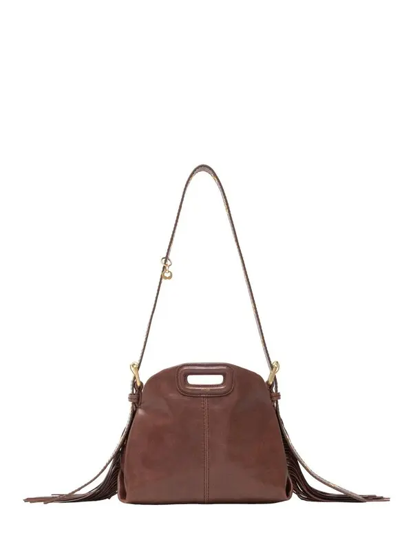 Maje Leather Miss M Mini Bag - Brown