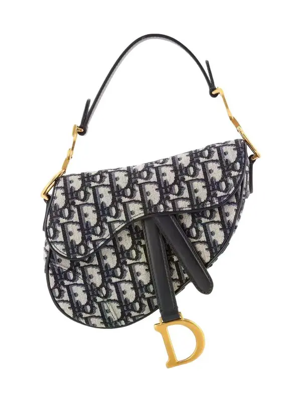 Dior Saddle Handbag Oblique Canvas Mini Shoulder Bag - Blue