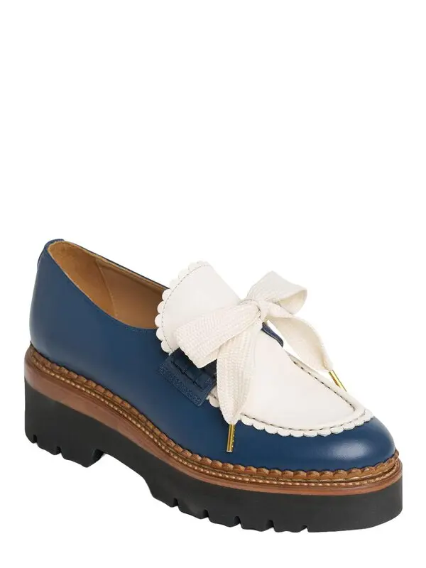 THE OFFICE OF US Miss Elsie Platform Loafer - Navy/white