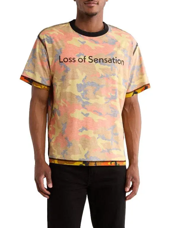 PLEASURES Sensation Camo T-shirt - Orange