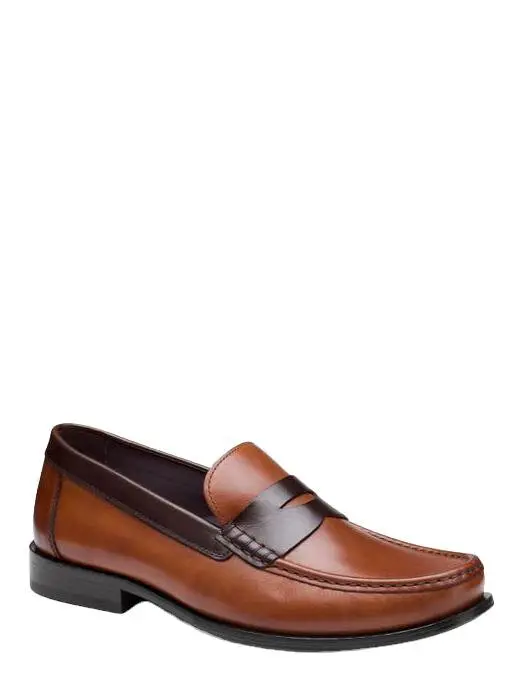 Johnston & Murphy Humphrey Penny Loafer - Tan/brown Full Grain
