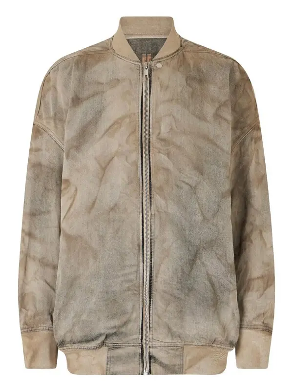 Rick Owens Jumbo Oversized Stone-washed Denim Bomber Jacket - Brown
