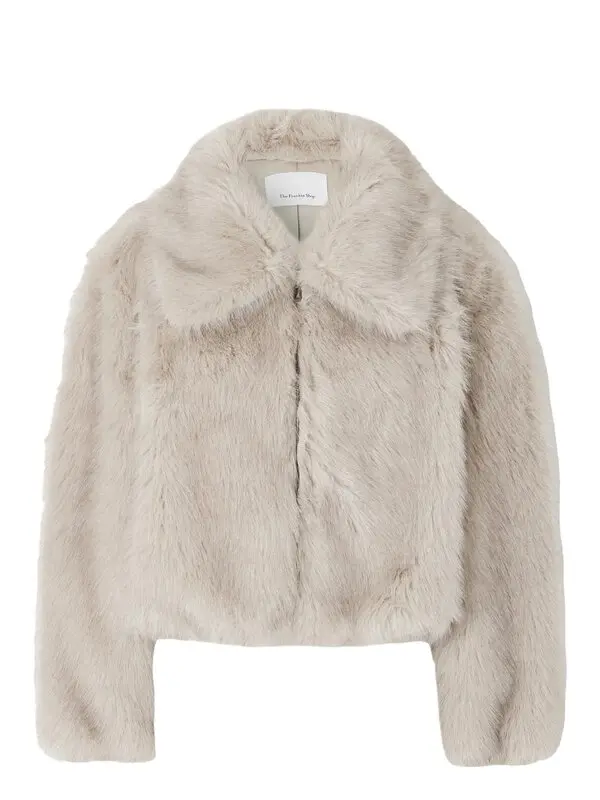 THE FRANKIE SHOP Hope Plush Jacket - Neutrals