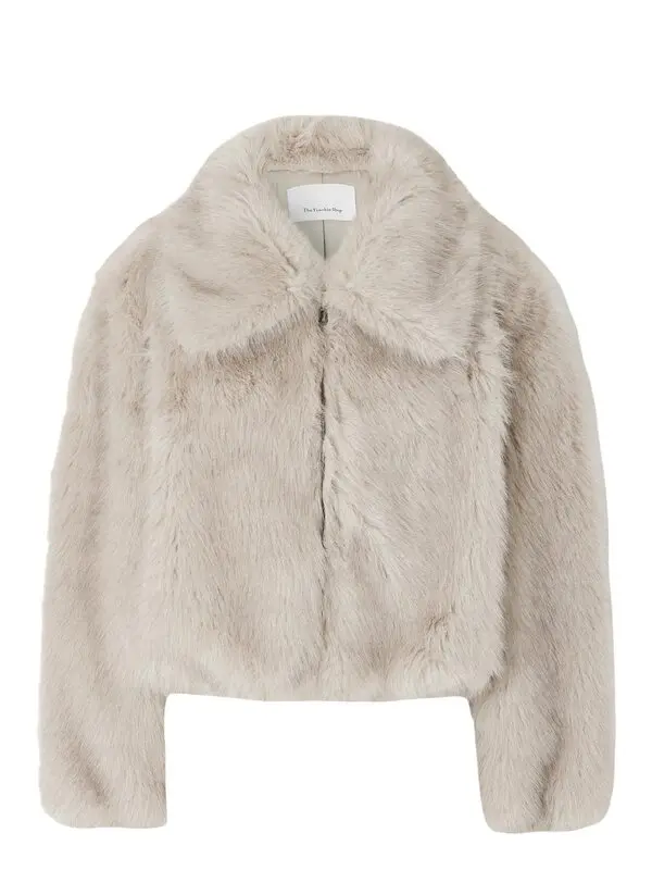 THE FRANKIE SHOP Hope Plush Jacket - Neutrals
