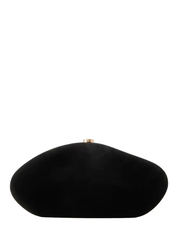 Cult Gaia Caldera Velvet Clutch - Black