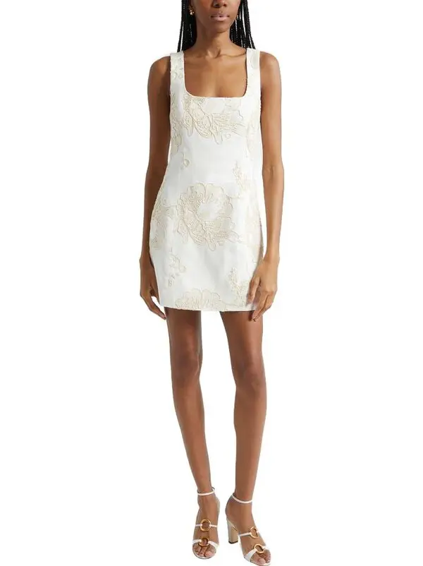 Ramy Brook Jessy Embroidered Floral Dress - White Embroidery