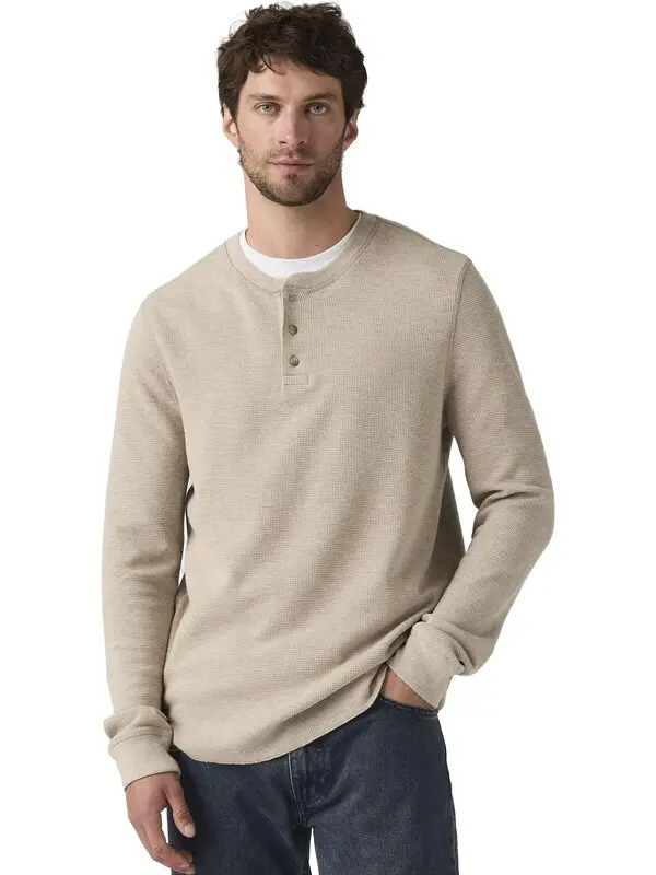 LEVI'S Long-sleeve Dry Goods Henley - Fungi Heather