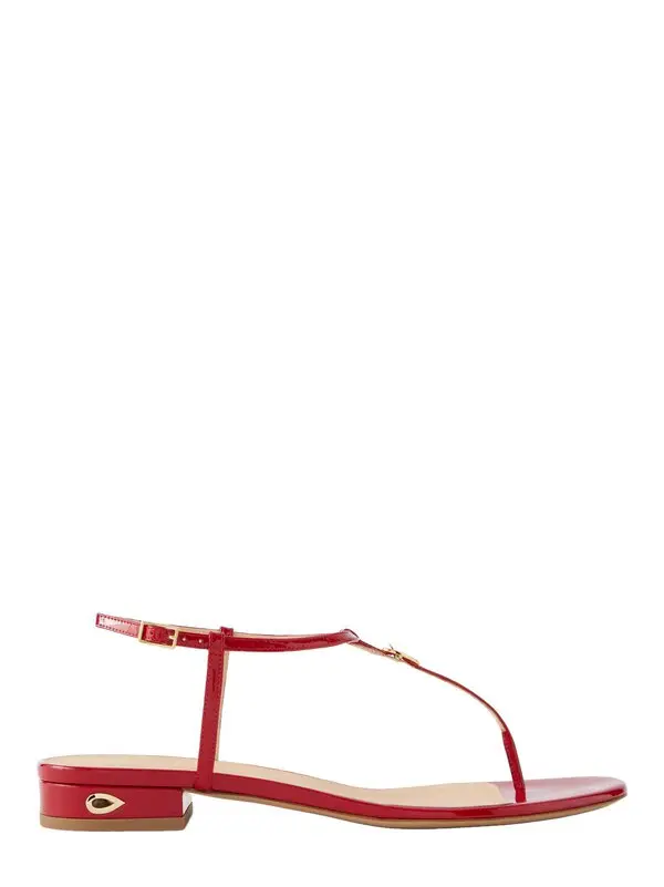 Jennifer Chamandi Pietro 20 Patent-leather Sandals - Red