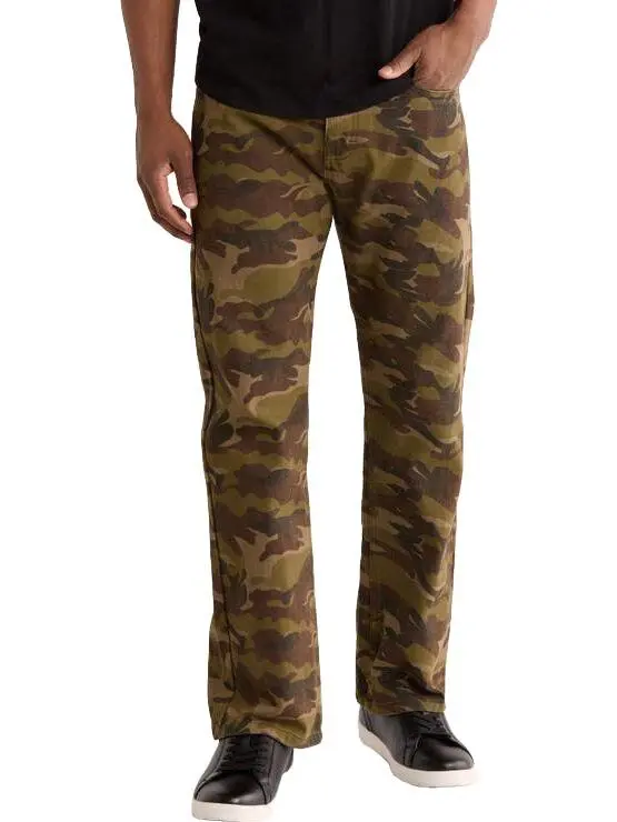 PLEASURES Camo Flare Jeans - Olive