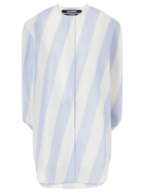 Jacquemus Berlingot Striped Cotton-blend Shirt Dress - Multi
