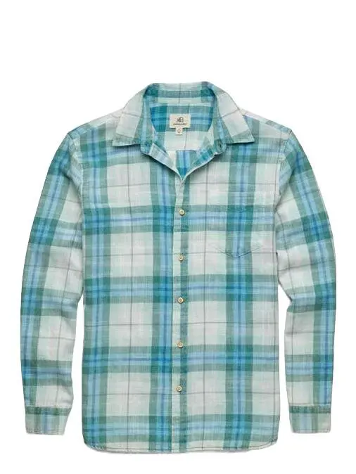 SURFSIDE SUPPLY CO. Brian Twill Plaid Shirt - Blue Combo