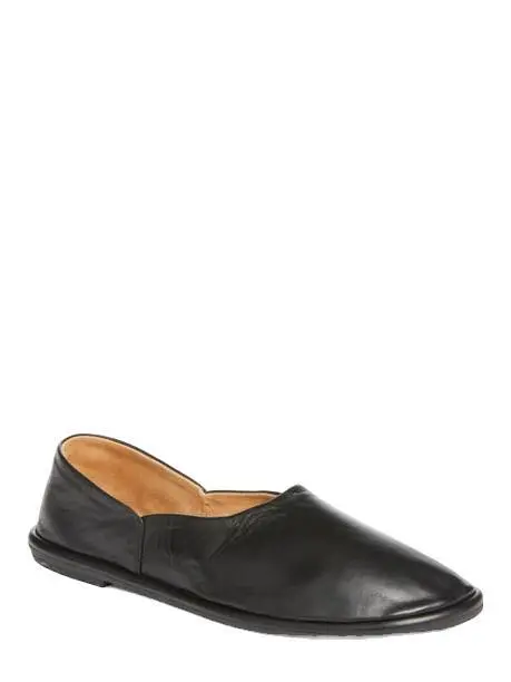 THE ROW Canal Leather Flats - Black